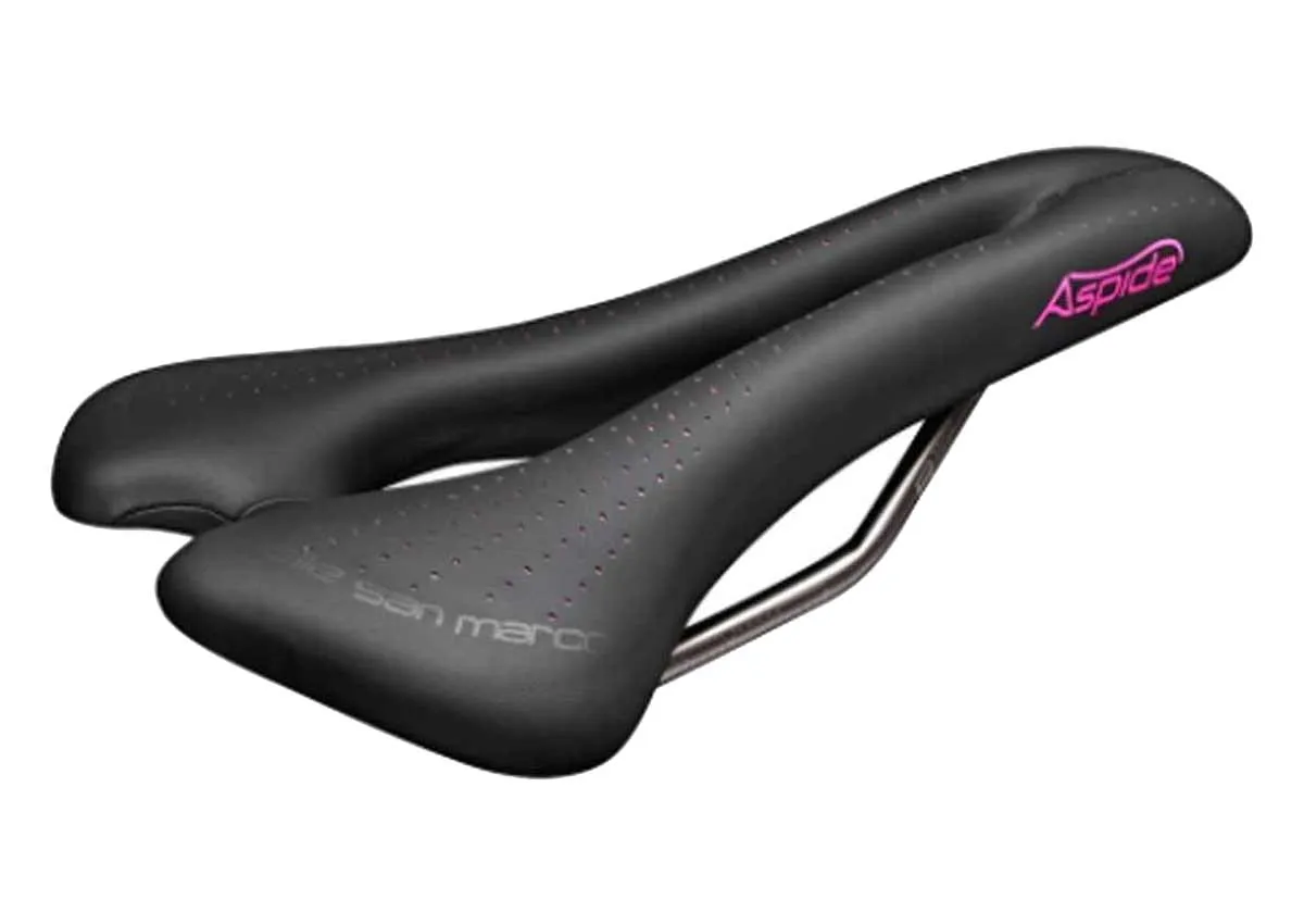 Selle San Marco Aspide Supercomfort Open Fit Sattel S2 Narrow schwarz-pink Gestell Xsilite ...