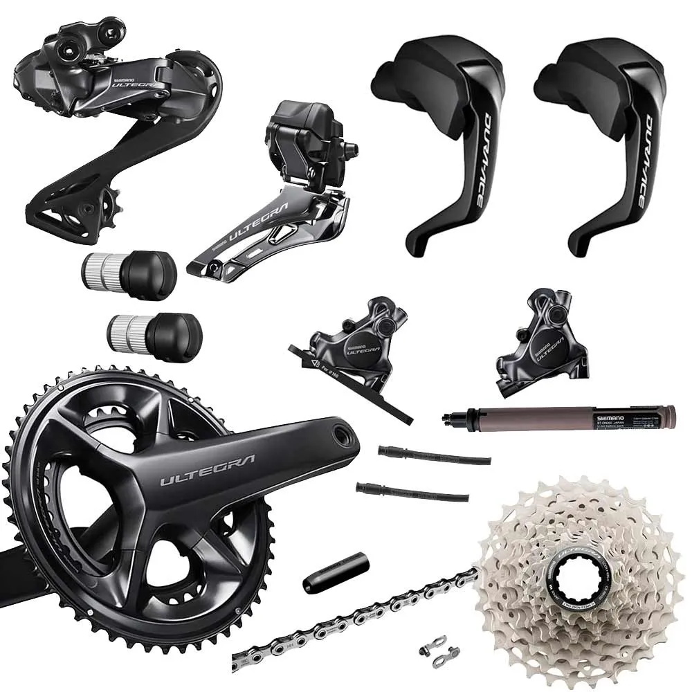 Shimano Ultegra Di2 TT Gruppe R8170 / R9180 Disc-Brake komplett 12x2 ...