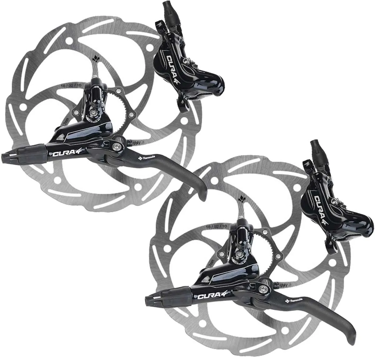Disc Set Formula Cura 4 Scheibenbremsen schwarz + Monolitic Scheiben ...