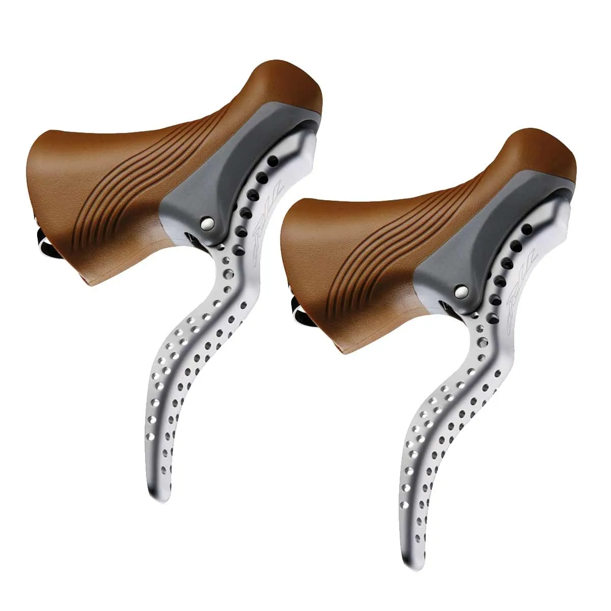 TRP RRL Classic Alu Bremshebel-Satz Vorder und Hinterrad braun-silber ...