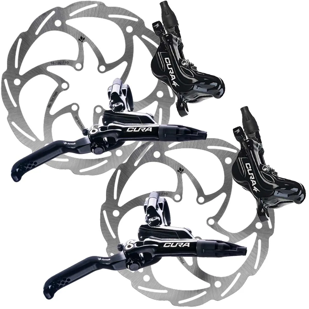 Disc Set Formula Cura 4 FCS+TFRA Scheibenbremsen schwarz + Monolitic ...